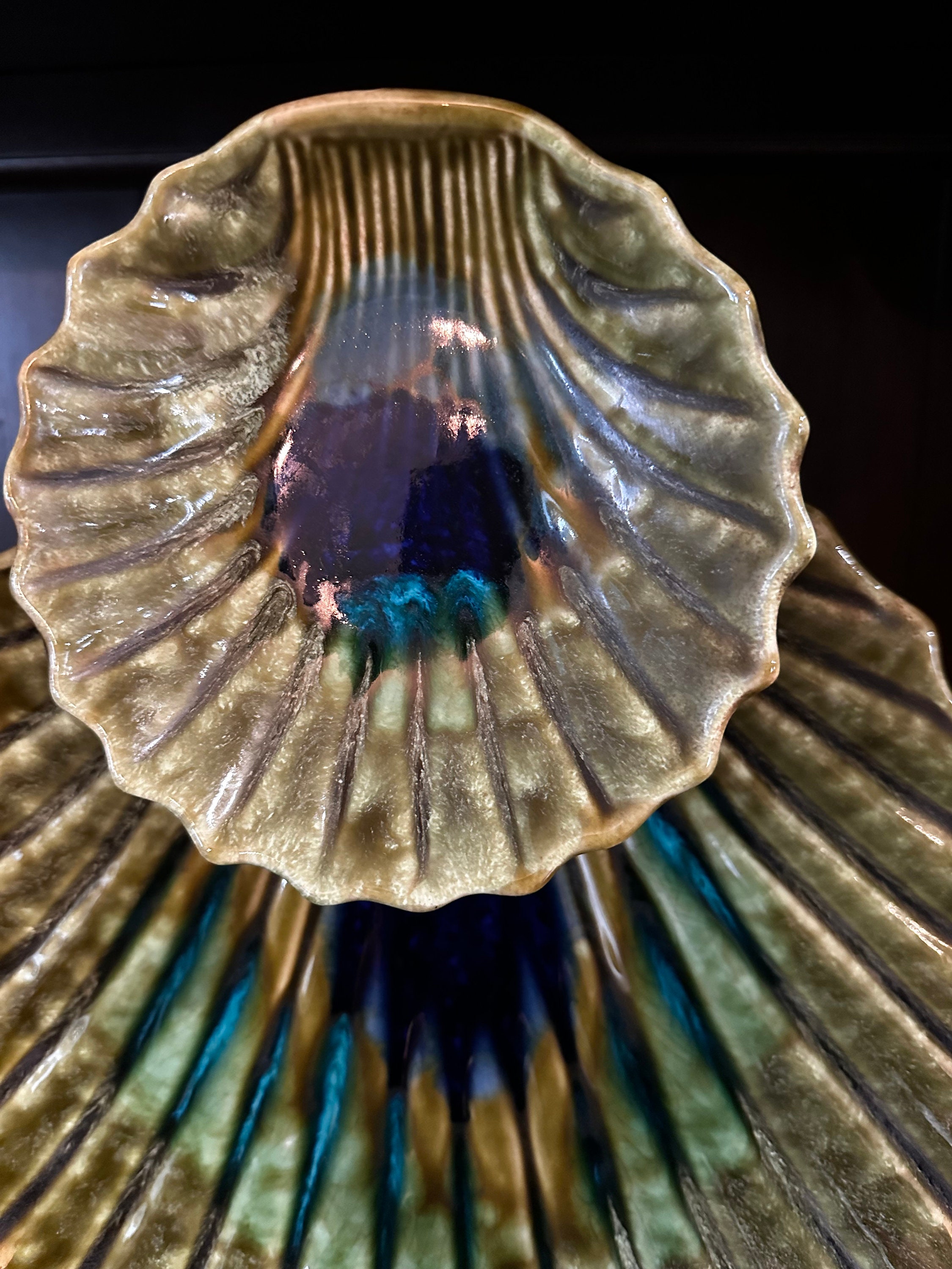 1968 Mccoy 2 Tiered Shell Design Chip Vegetable and Dip - Etsy