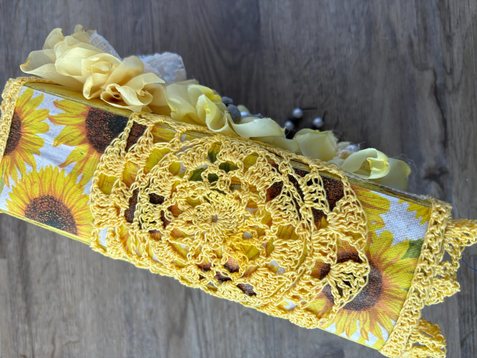 Yellow Flower Theme Tea Dyed Journal. Perfect for Writing and Keepsakes ...