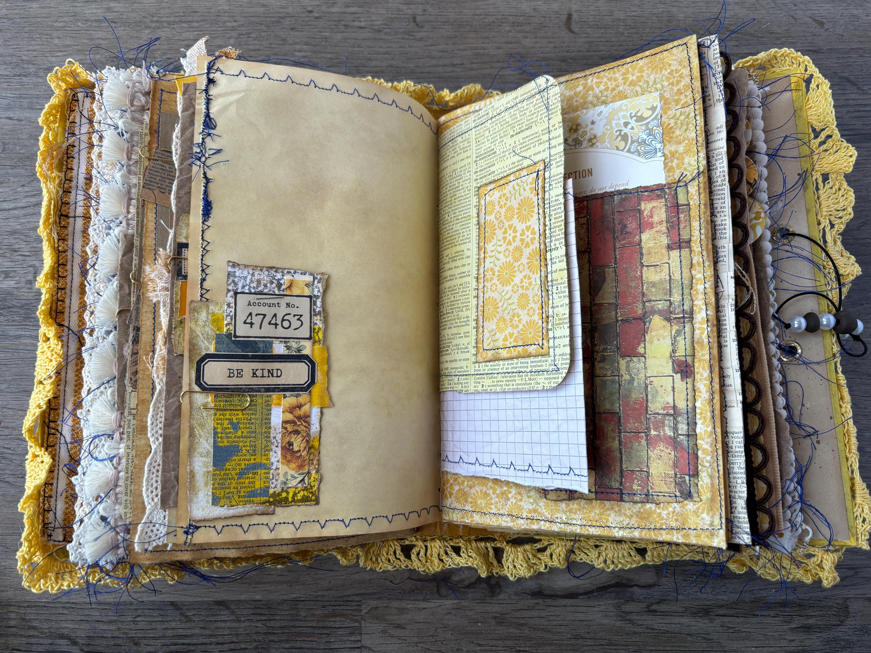 Yellow Flower Theme Tea Dyed Journal. Perfect for Writing and Keepsakes ...