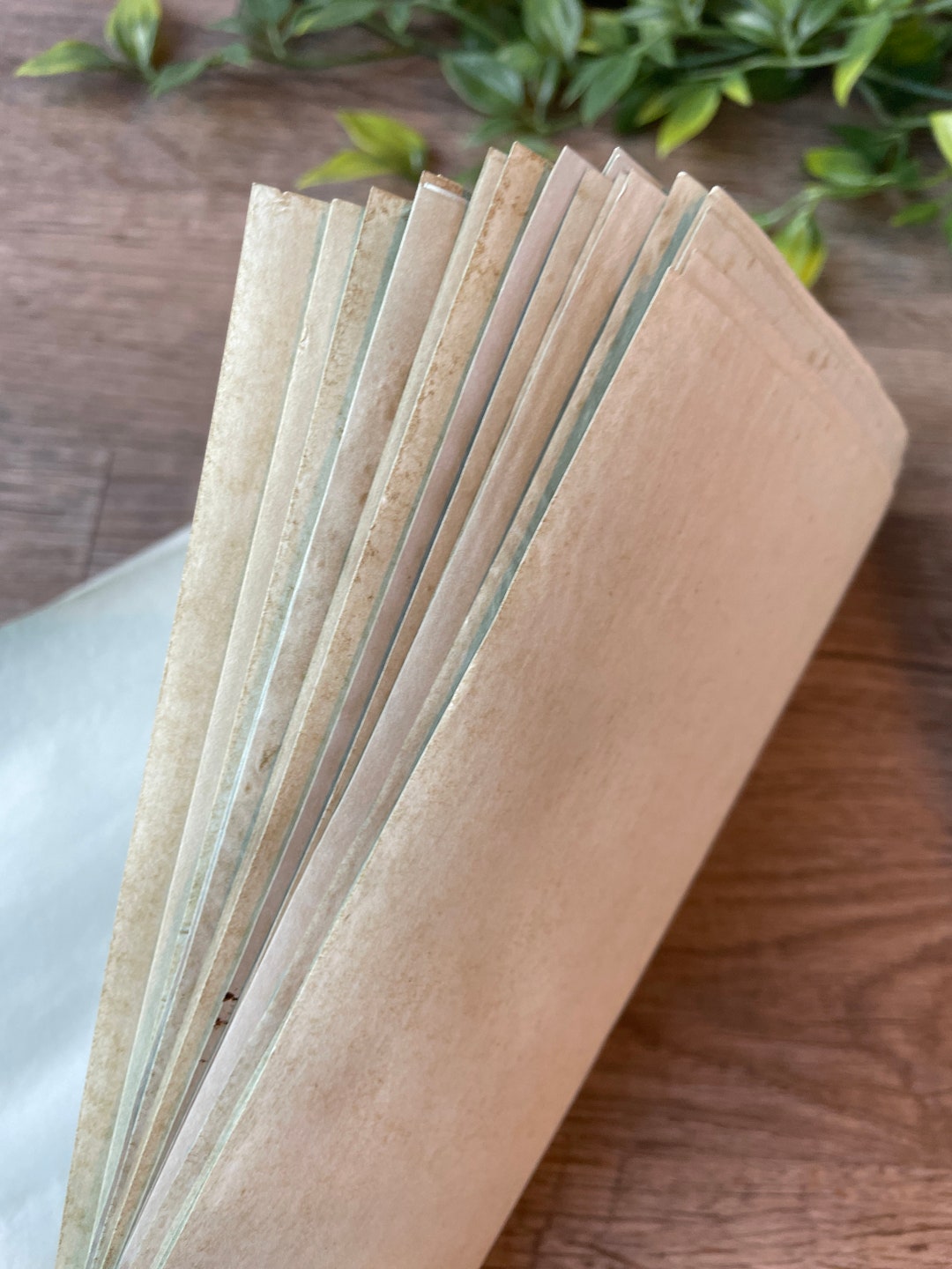 Tea Dyed Paper. Deep and Light Green. Perfect for Journals. - Etsy