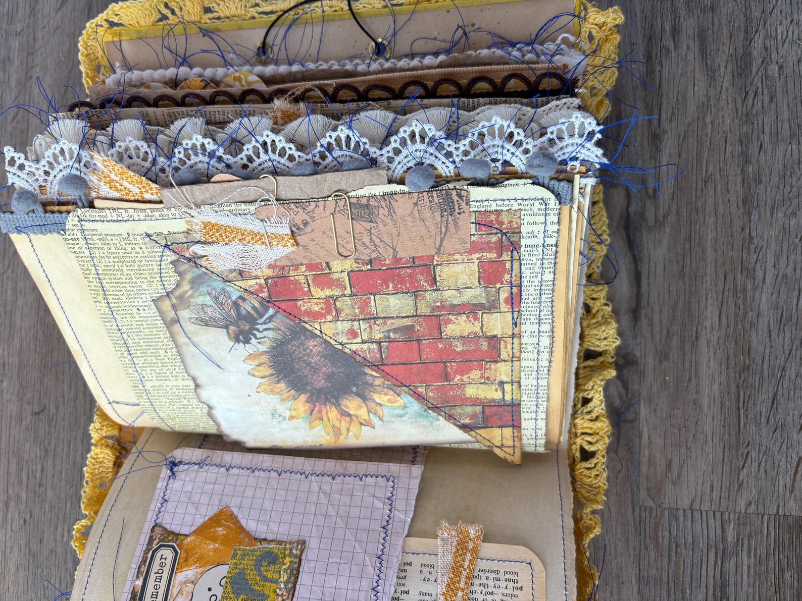 Yellow Flower Theme Tea Dyed Journal. Perfect for Writing and Keepsakes ...