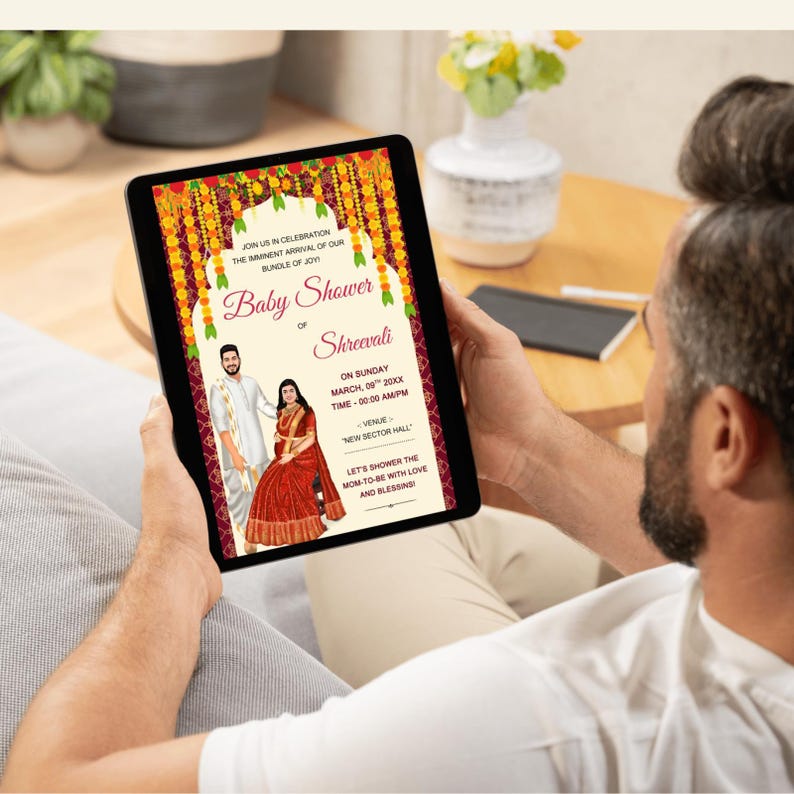 Custom Indian Baby Shower, Seemantha, Valaikappu, Godh Bharai ...