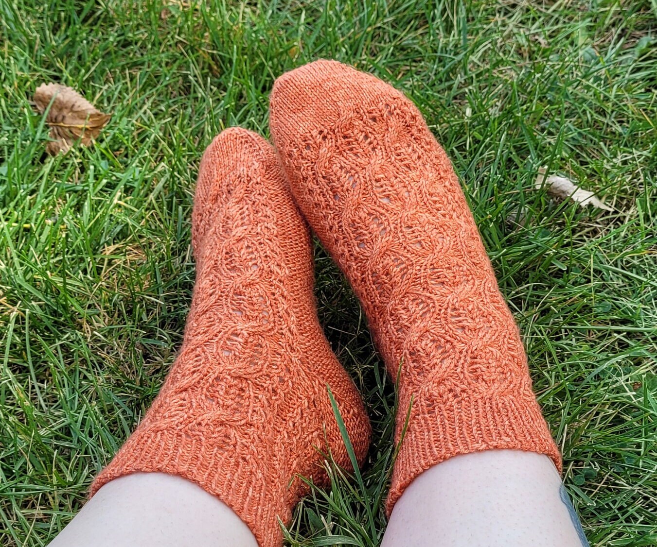 Falling Leaves Gusset Free Toe up Knit Sock Pattern - Etsy