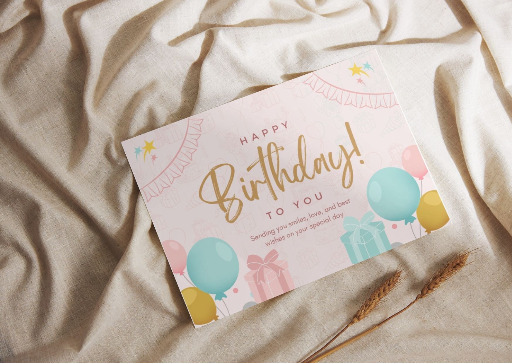 Happy Birthday Digital Printable Card Printable Card Digital Download ...