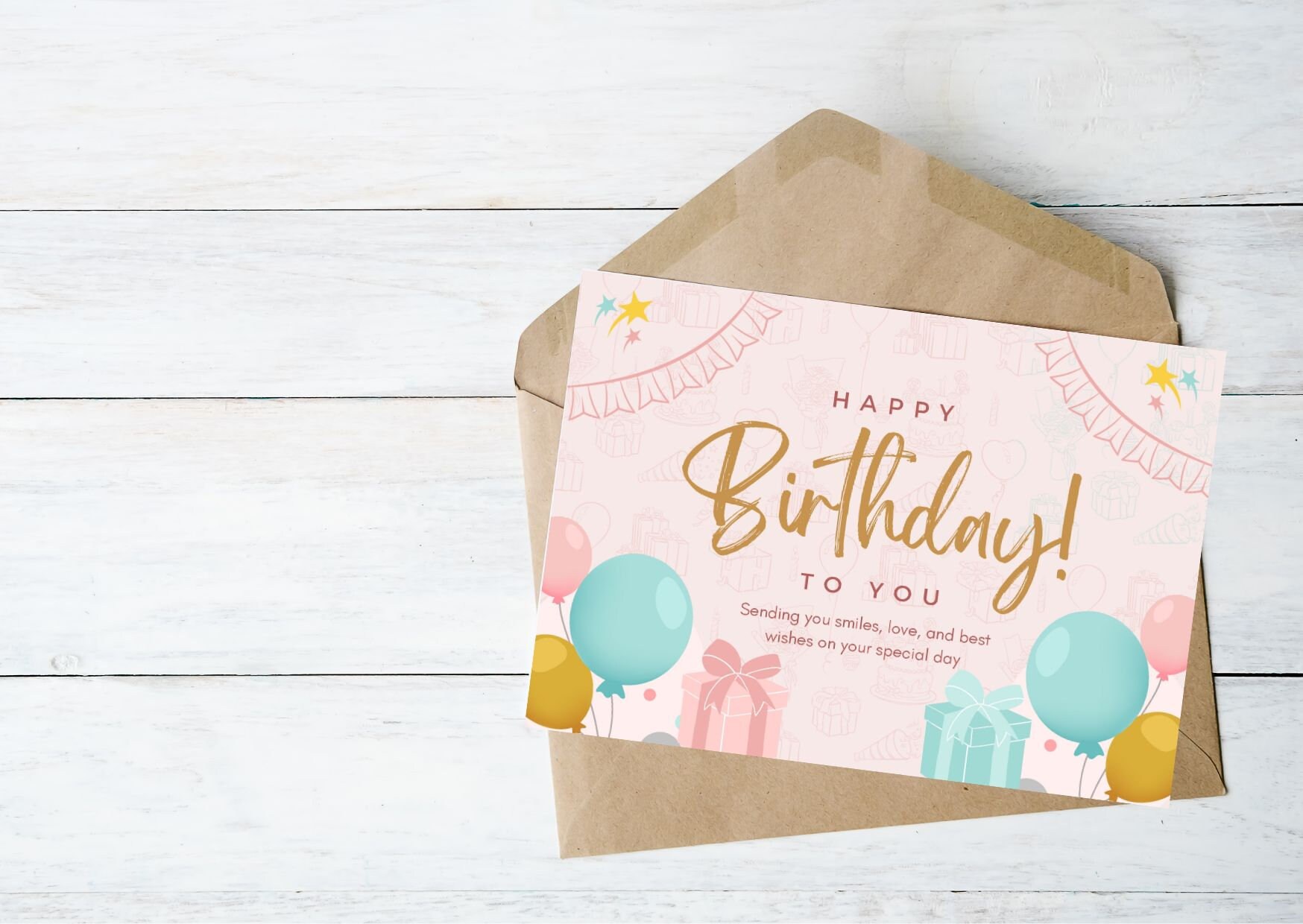 Happy Birthday Digital Printable Card Printable Card Digital Download ...