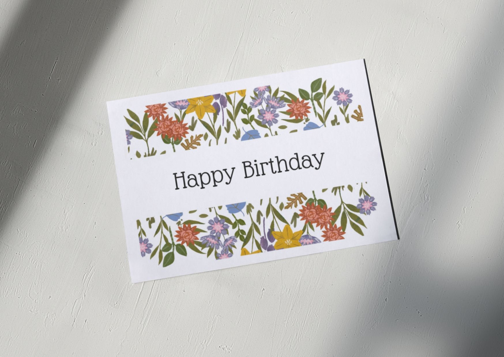 PRINTABLE EDITABLE Happy Birthday Card, Instant/digital Download ...