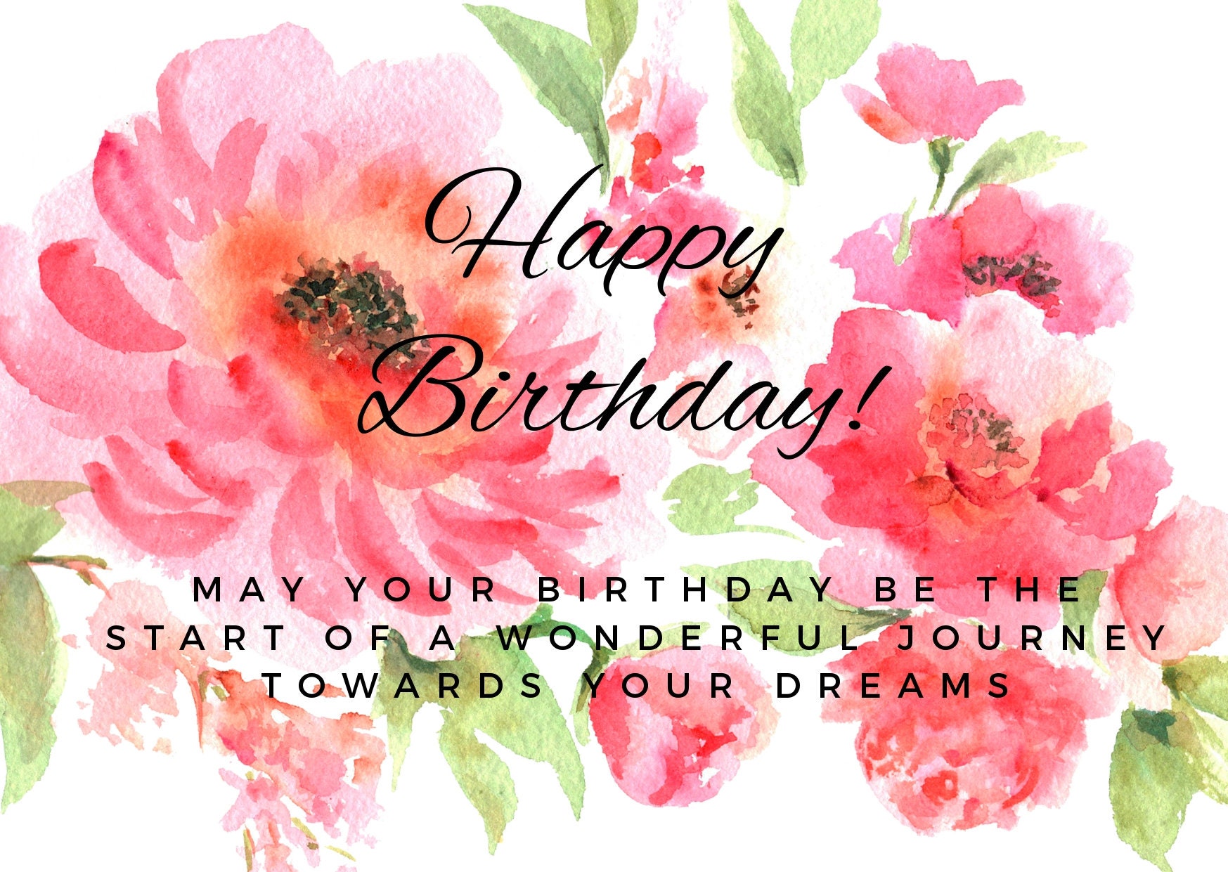 Printable Birthday Card Happy Birthday Card Printable Etsy