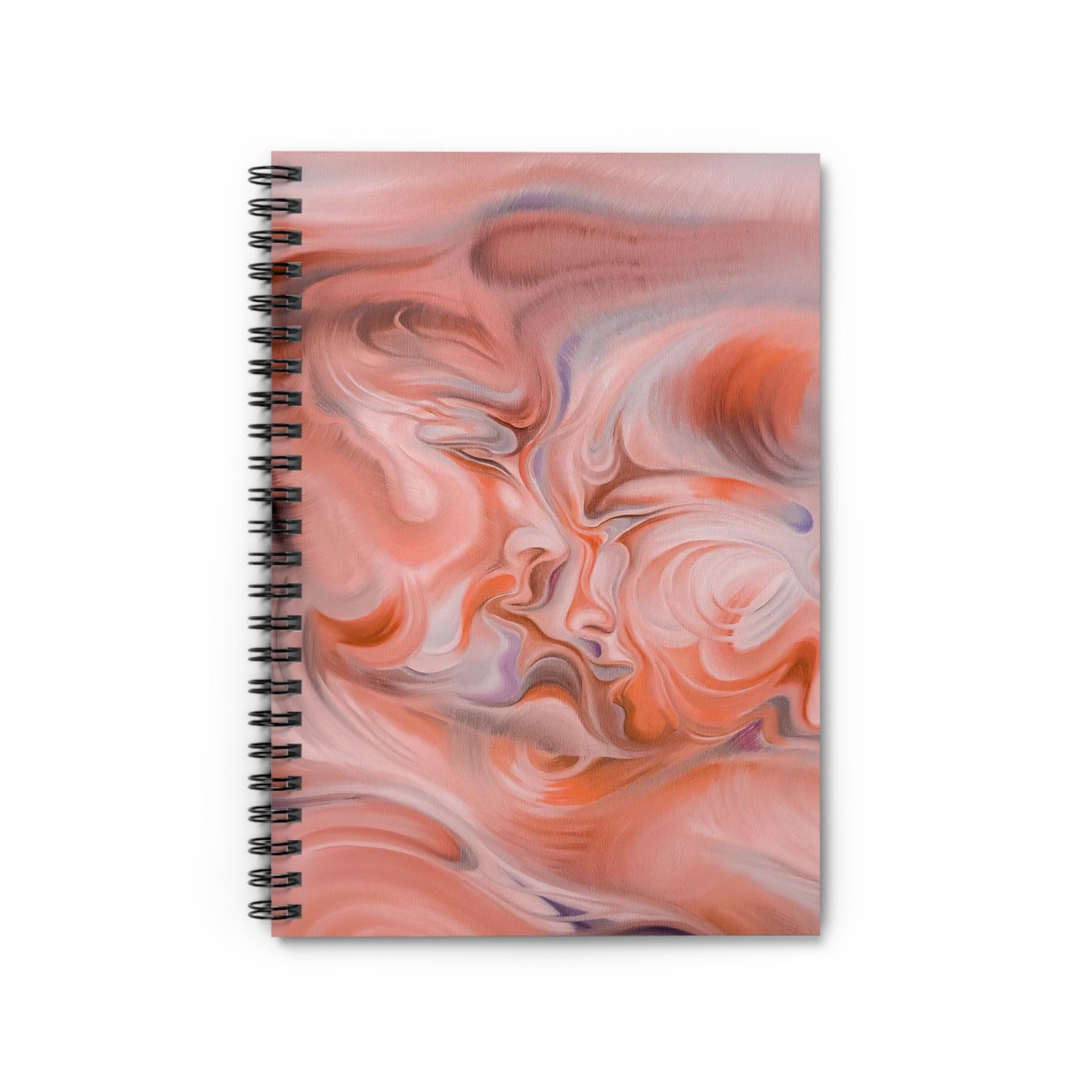 Spiral Notebook Couple in Love Ward Orange Color Message - Etsy