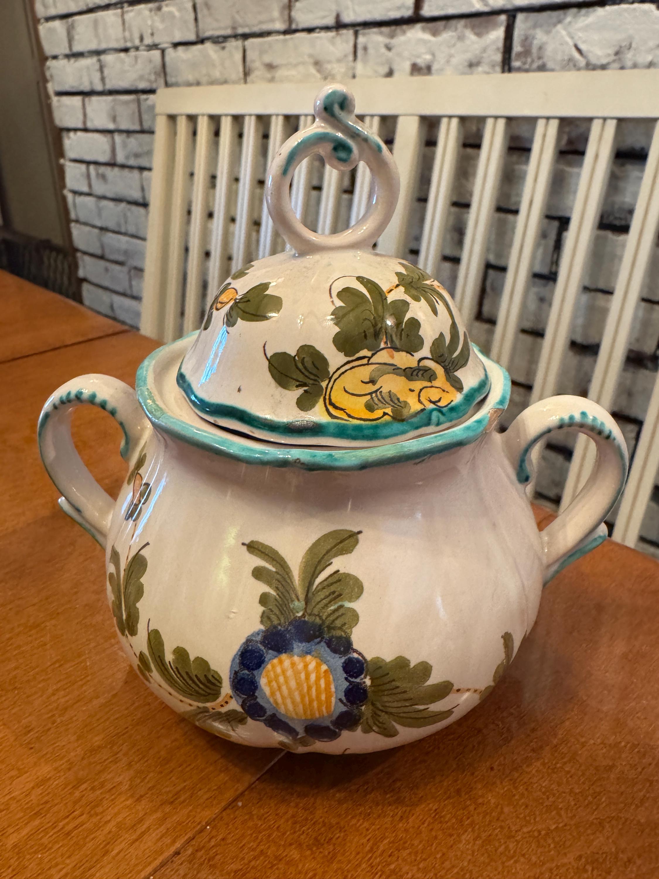Antique Italian Majolica Tea Set: Floral Faience, 22 Piece - Etsy