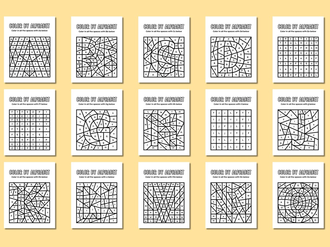 Color by Alphabet - Etsy