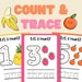 Preschool Kids Count and Trace 1-10 Worksheet - Etsy