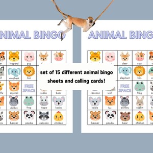 Animal Bingo Cards - Etsy