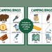 Camping Themed Bingo Cards - Etsy