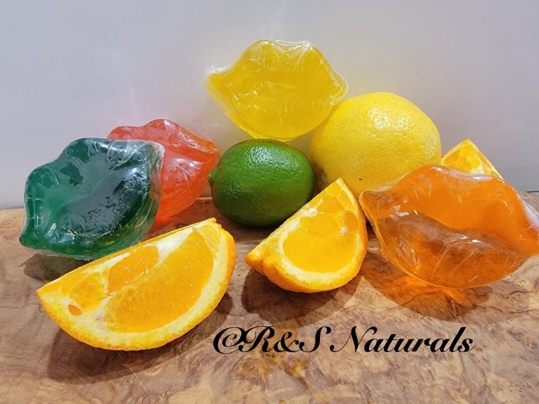 Juicy Lip Hand Soaps Homemade Organic Fruity Smells Large Size Soaps ...