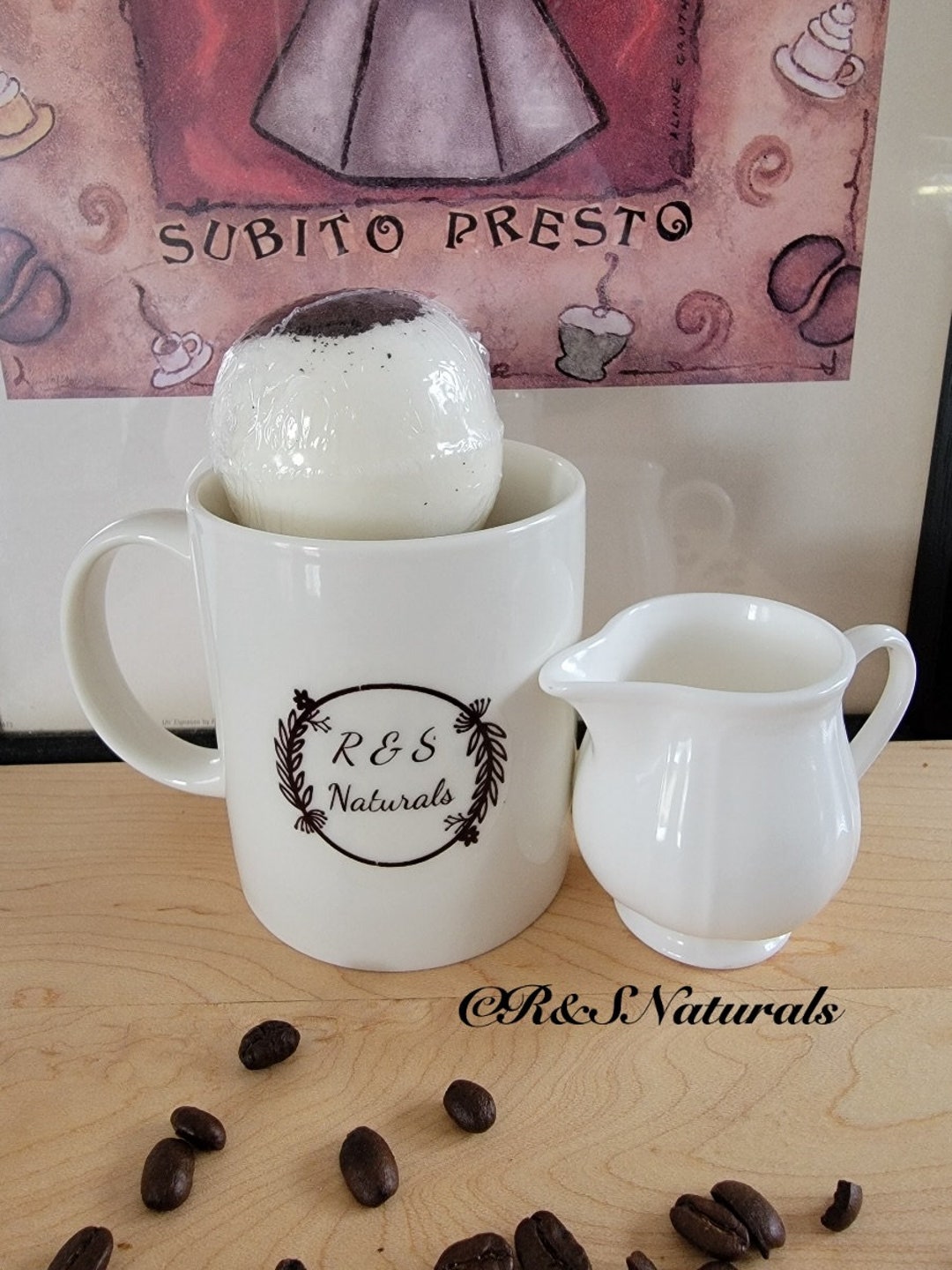 Coffee Bath Bomb Gift Mug | Homemade | Gift Under 20.00 | Gift for ...