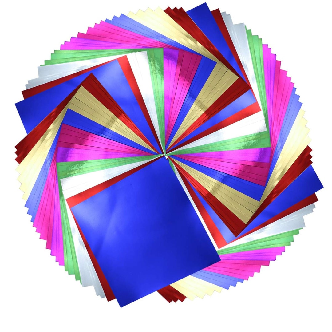 140 Sheets Foil Color Cardstock Folding Papermetallic Mirror - Etsy