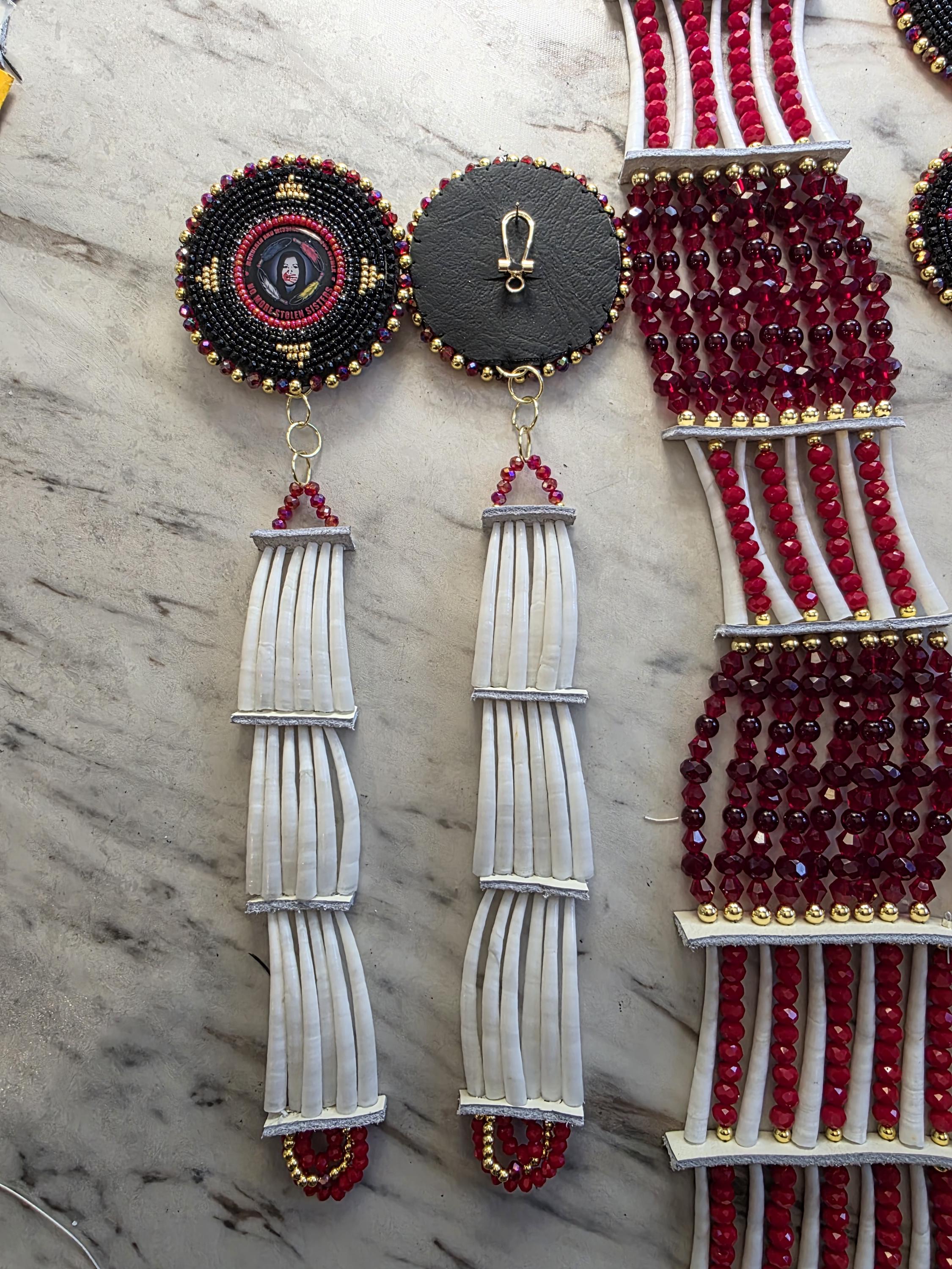 Native American Made by Me MMIW Breastplate/necklace With Matching ...