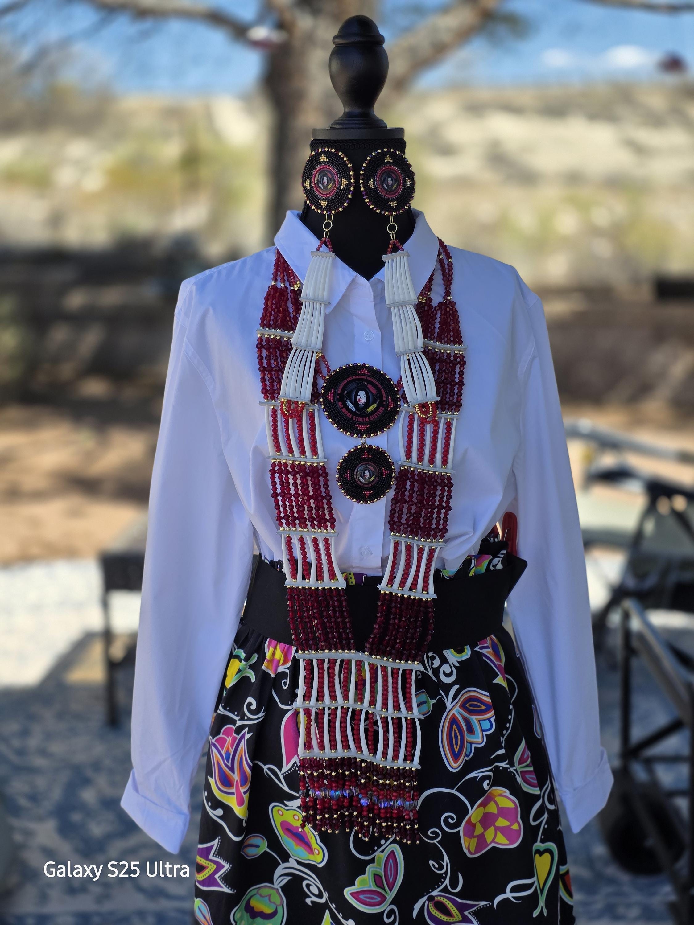 Native American Made by Me MMIW Breastplate/necklace With Matching ...