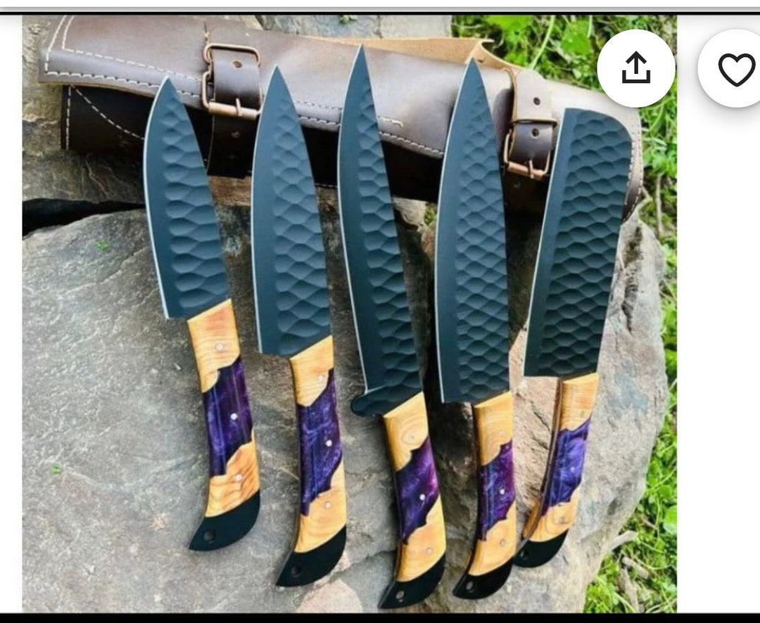 Hand Forged Knife Set, Kitchen Knives| Set, Chef Knife Set, Steel Knife ...