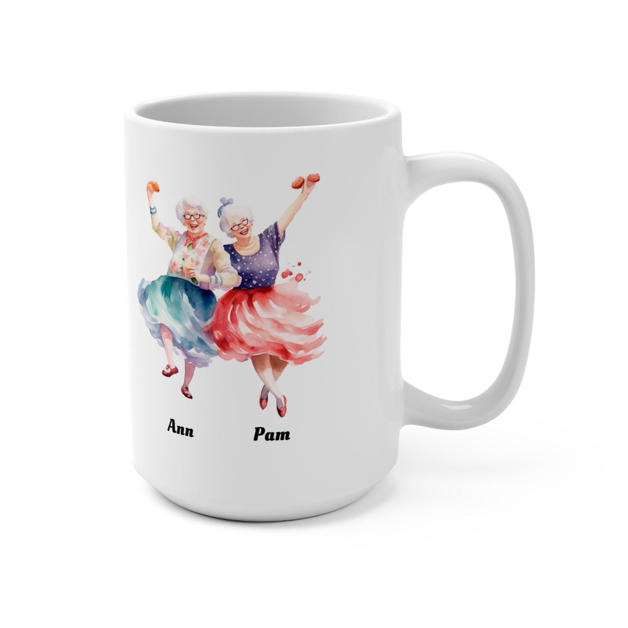 Custom Friends Mug Personalized 2 3 0r 4 Friends Names Crazy Old Ladies ...