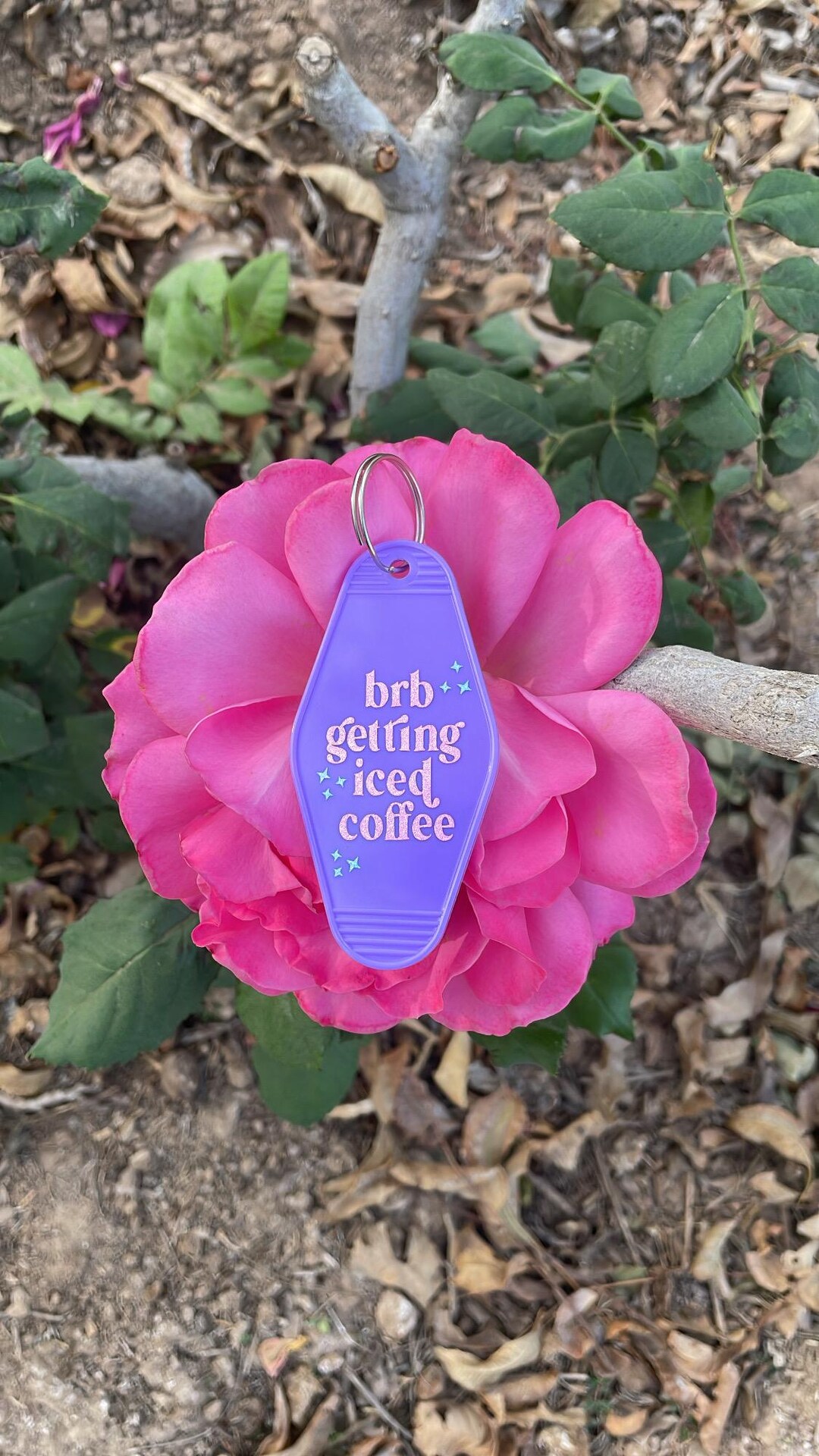 Brb Getting Iced Coffee Keychain - Etsy