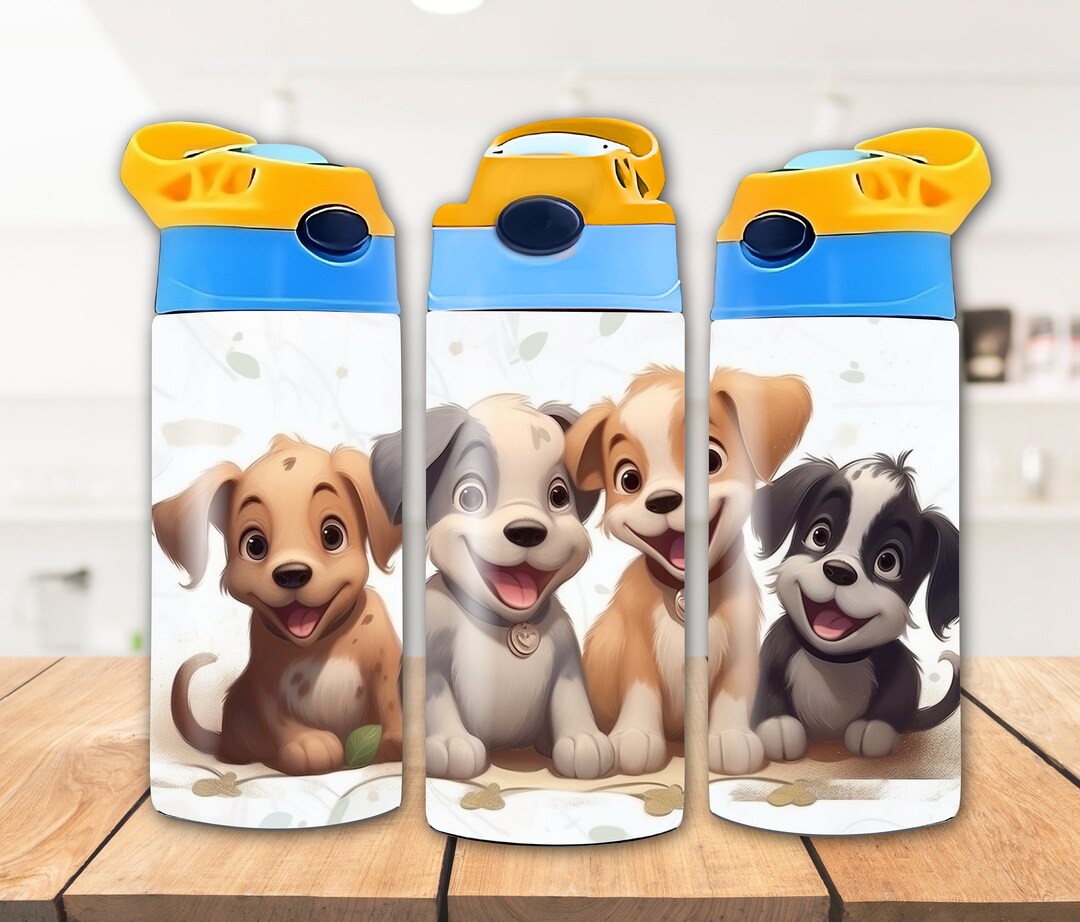 Puppy Sippy Cup Tumbler Wrap, 12oz Sublimation Design (digital Download ...
