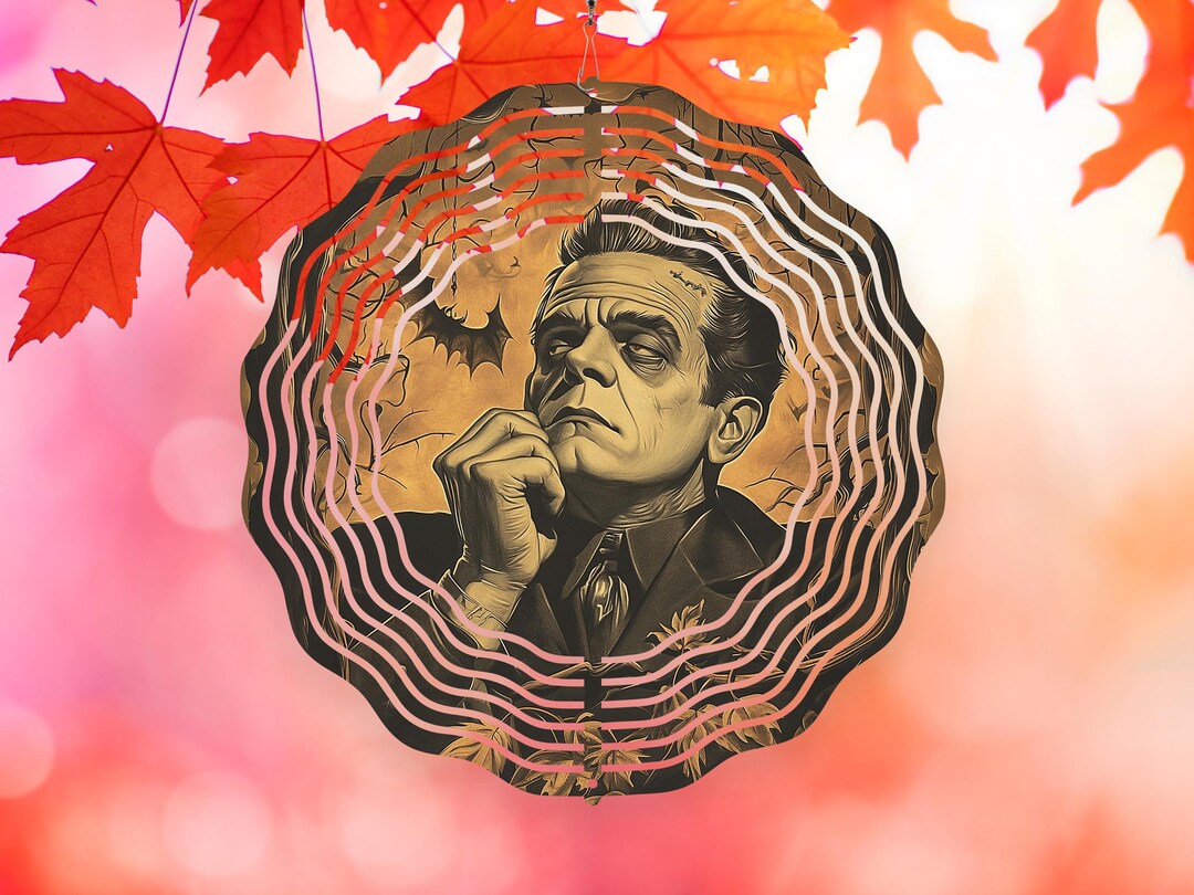 Retro Thoughtful Frankenstein Monster Wind Spinner Sublimation Design ...