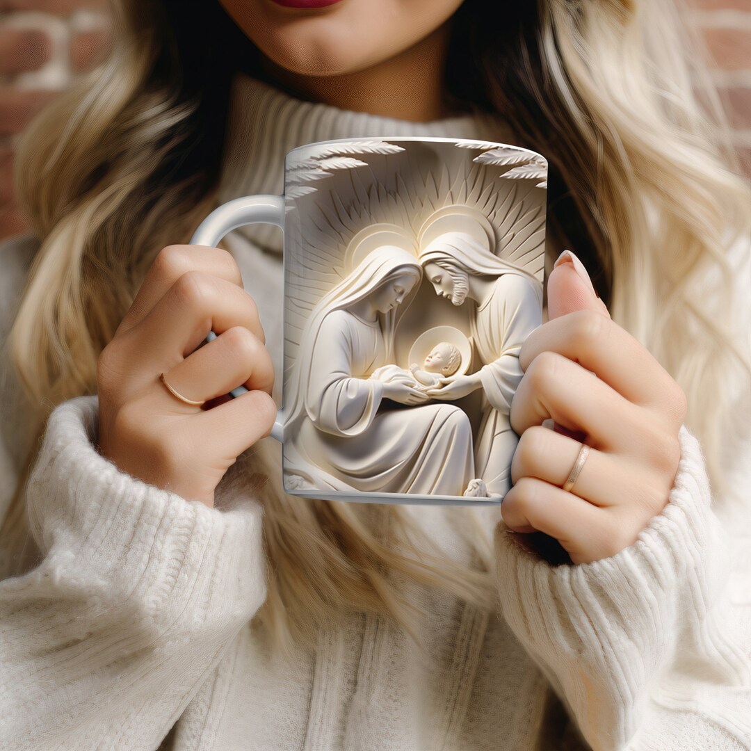 3D Nativity Scene Mug Wrap Sublimation Design (digital Download) - Etsy