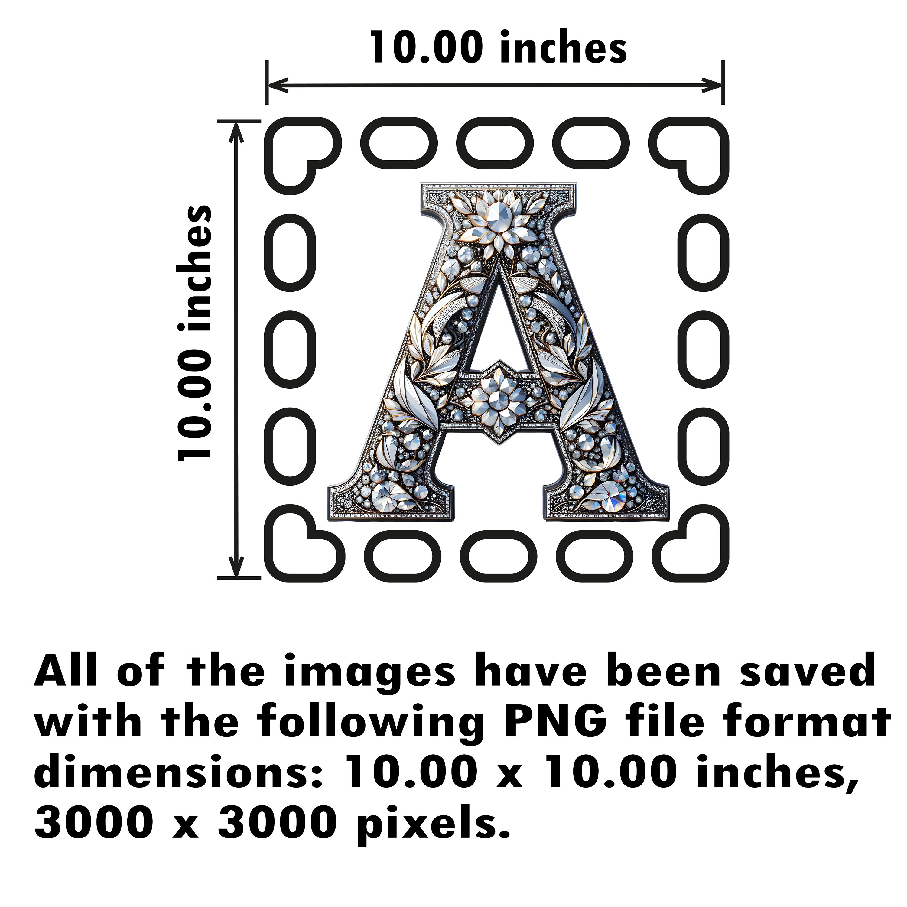 Diamond Alphabet Clipart, 26 (300 DPI) PNG Images, Diamond Alphabet ...