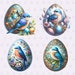 Watercolor Easter Egg Bluebird Clipart, 20 300 DPI PNG Transparent ...