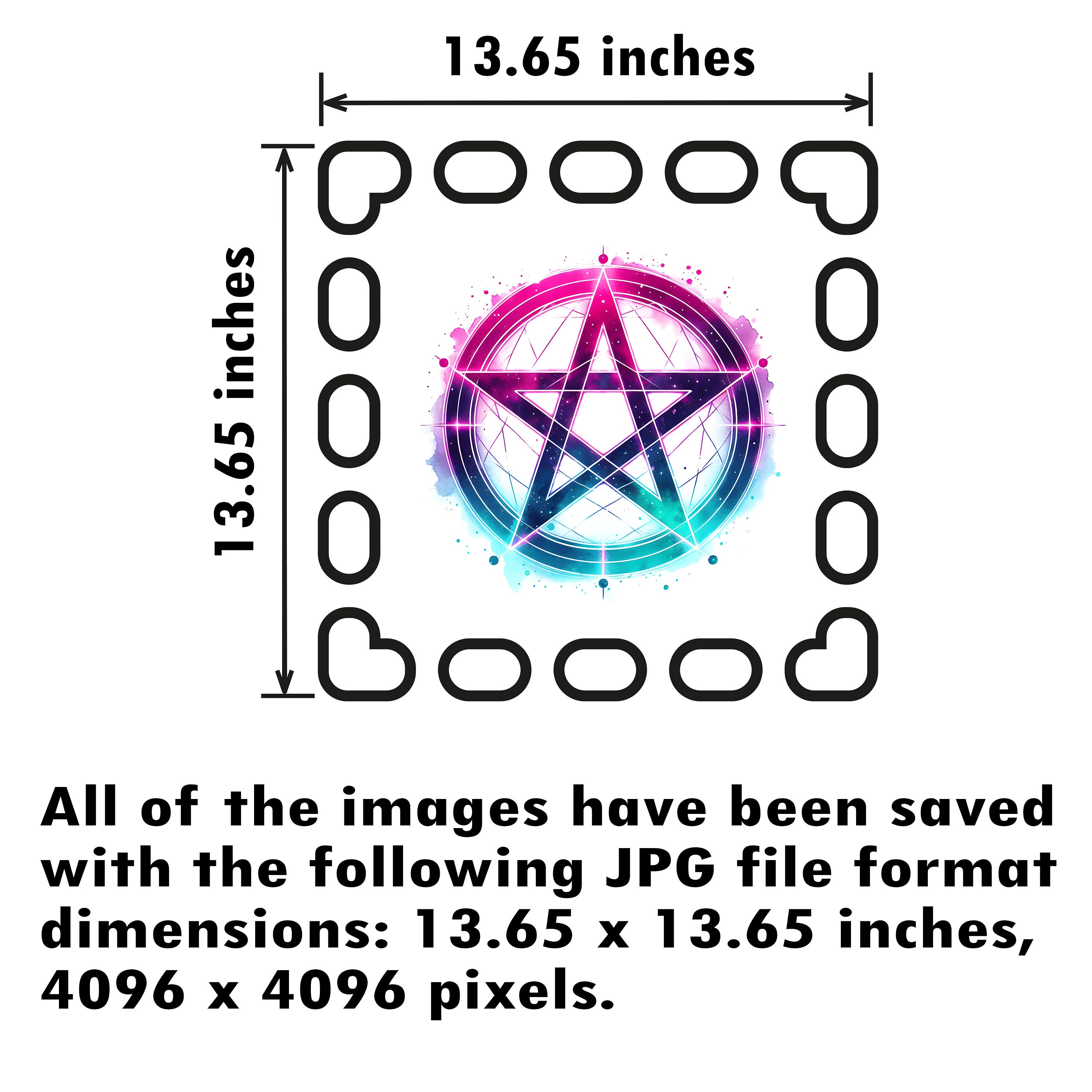 Pentagram Clipart, 25 High Quality 300 DPI JPG Images With Solid Background, Mystical Pentagram ...