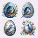 Watercolor Easter Egg Bluebird Clipart, 20 300 DPI PNG Transparent ...