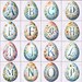 Watercolor Easter Egg Alphabet Clipart, 26 300 DPI PNG Transparent ...