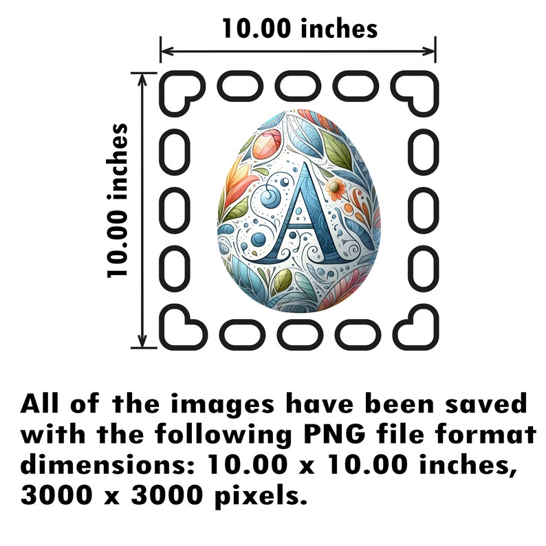 Watercolor Easter Egg Alphabet Clipart, 26 (300 DPI) PNG Transparent ...