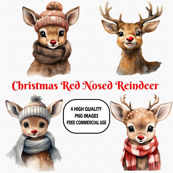 Cute Rudolph The Red Nosed Reindeer Clipart