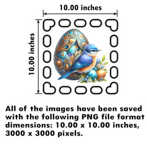 Watercolor Easter Egg Bluebird Clipart, 20 (300 DPI) PNG Transparent ...