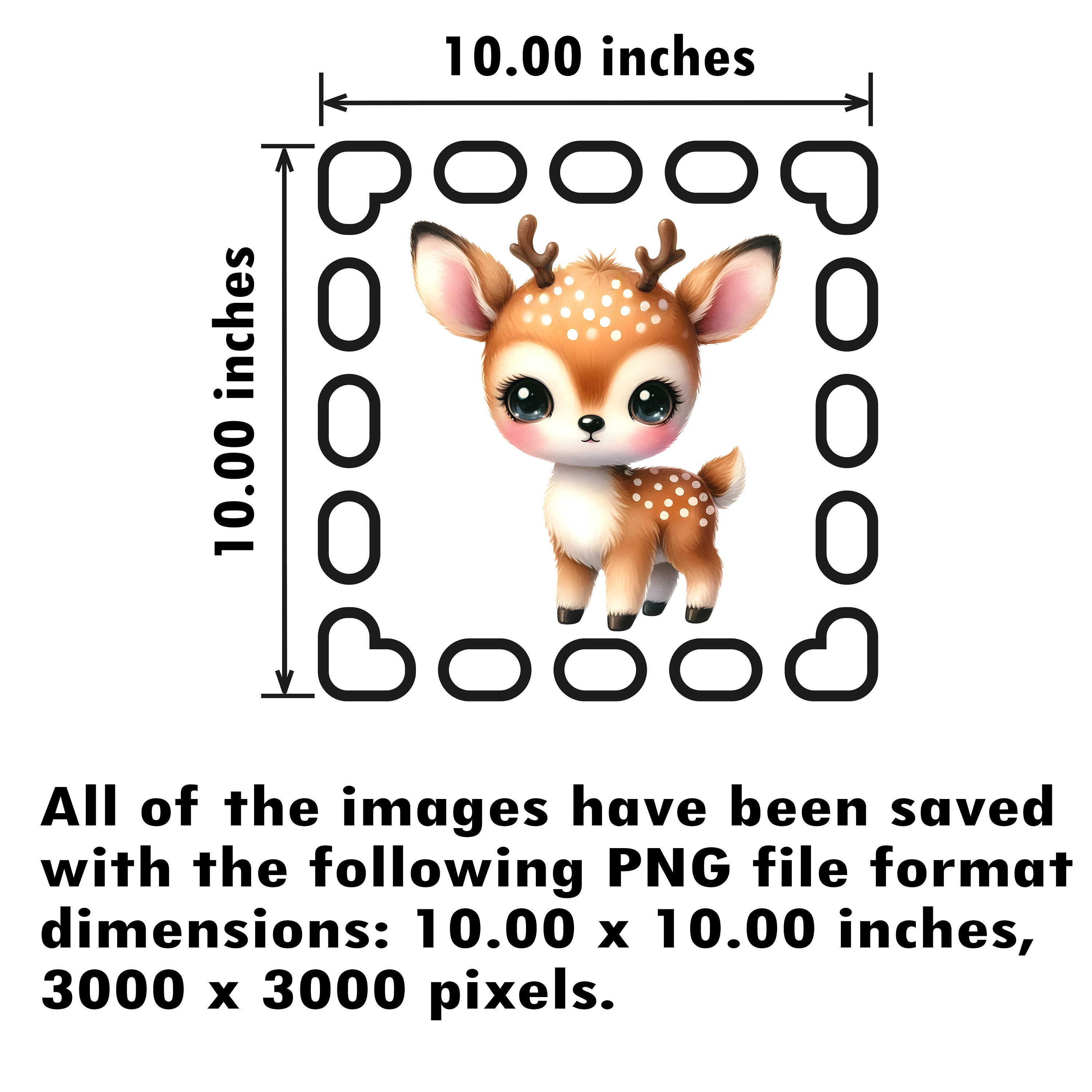 Cute Deer Clipart, 18 HQ (300 DPI) PNG Images, Woodland Deer Clipart ...