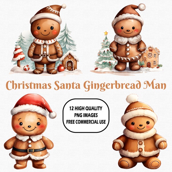 Gingerbread Man Clip - Etsy