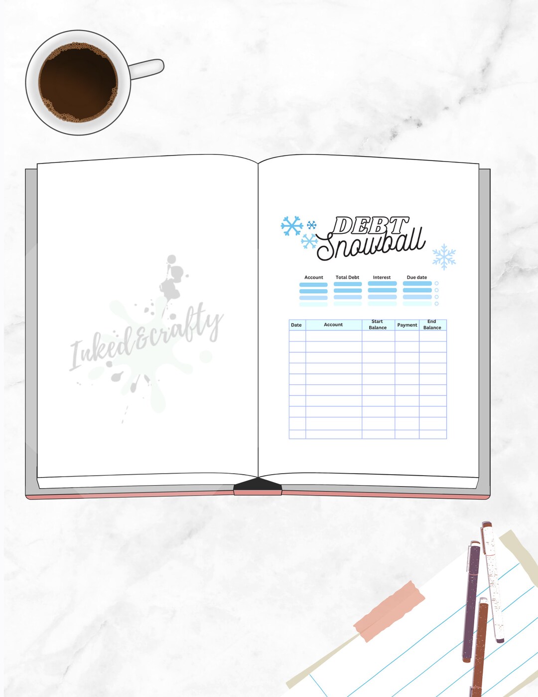 Digital Download Debt Snowball Challenge - Etsy