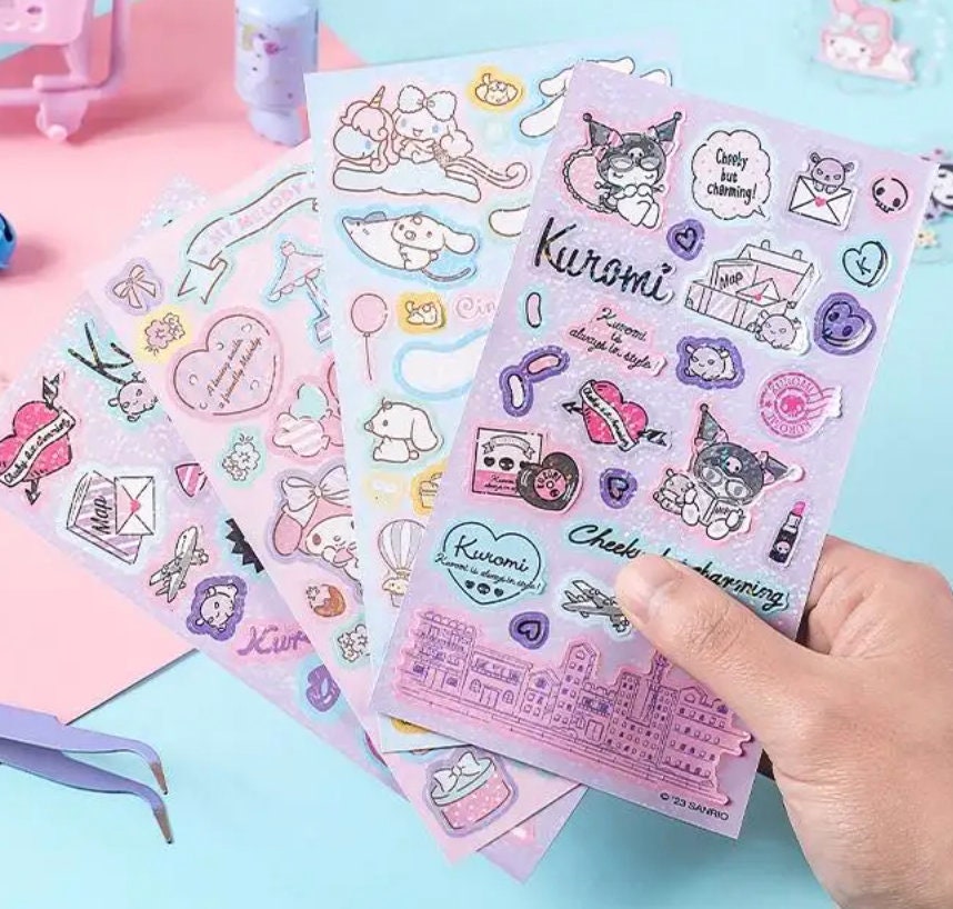 Sanrio Stickers Cute Sanrio Character Stickers Sanrio - Etsy