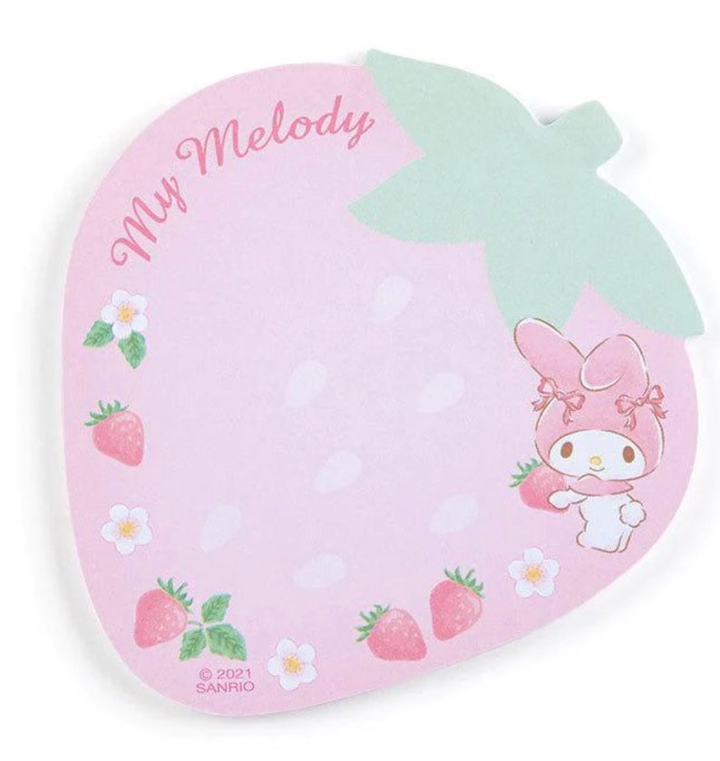 My Melody Strawberry Sticky Notes Sanrio Sticky Notes Cute - Etsy