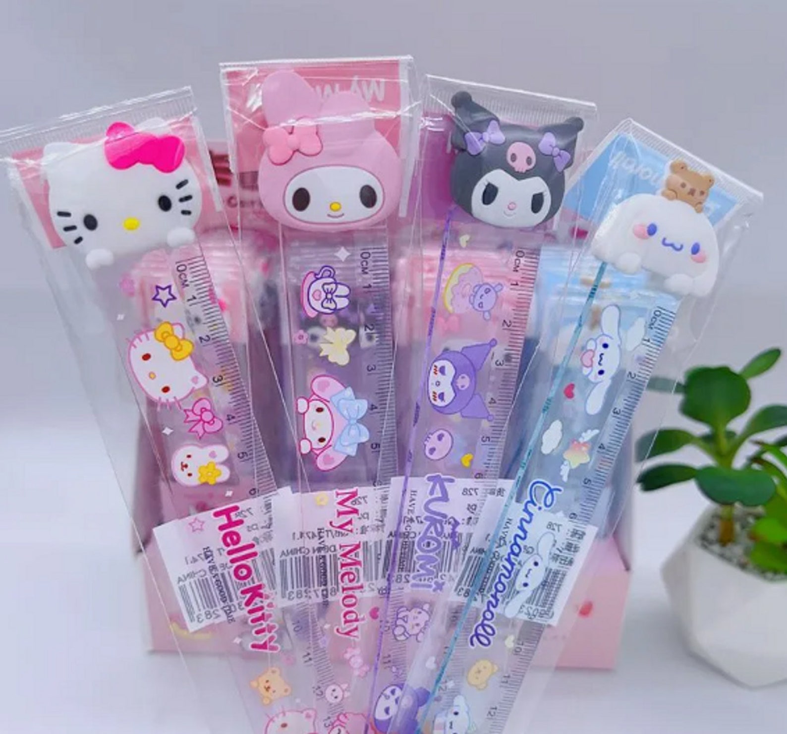 Sanrio Characters Rulers My Melody Ruler Cinnamoroll Ruler Kuromi Ruler ...