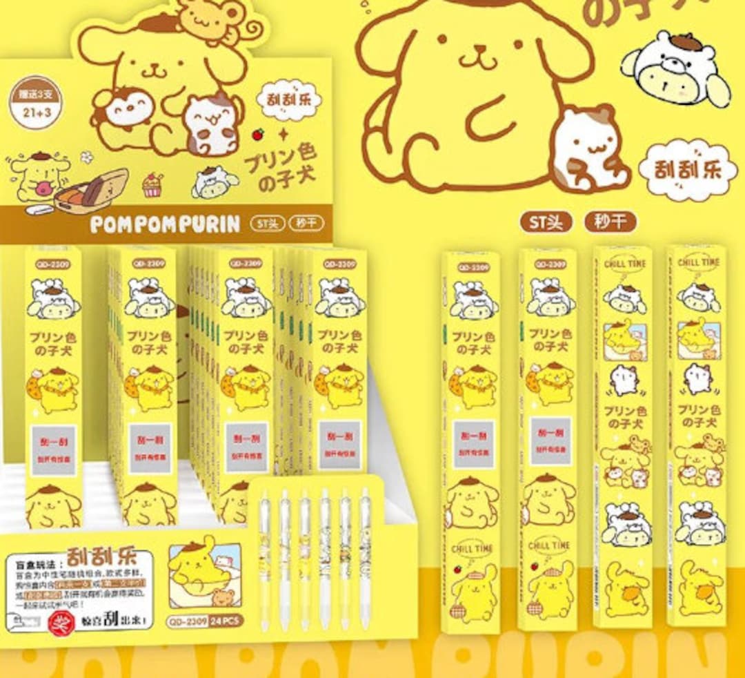Pom Pom Purin Blind Box Pens Sanrio Blind Box Sanrio Surprise Box ...