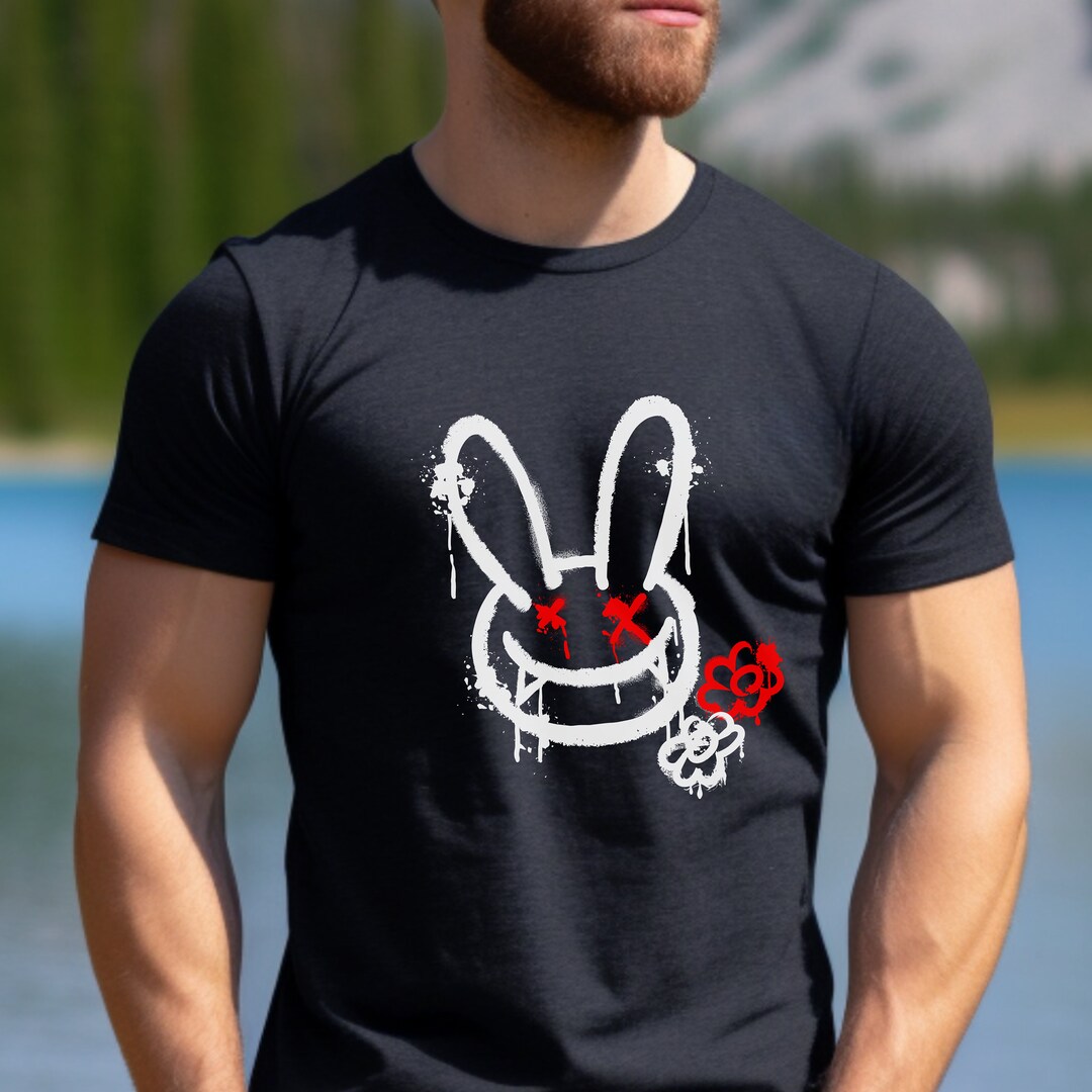 Bad Rabbit Halloween Shirt, Spray Paint Halloween Shirt, Rabbit Shirt ...