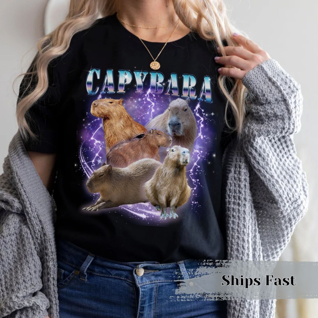 Vintage Style Capybara Shirt, Zoo Animal Lover Gift, Capybara Tee ...