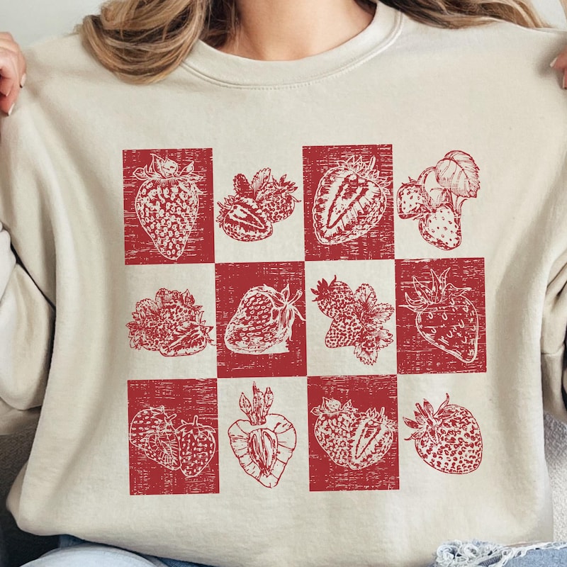 Strawberry Sweater - Etsy