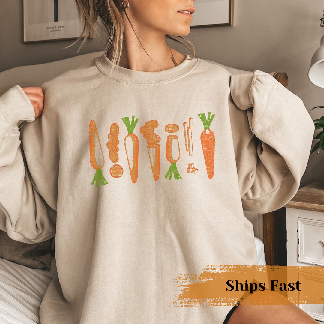 Carrot Garden Sweatshirt Gift, Home Grown Vegetable Food Lover Sweater ...
