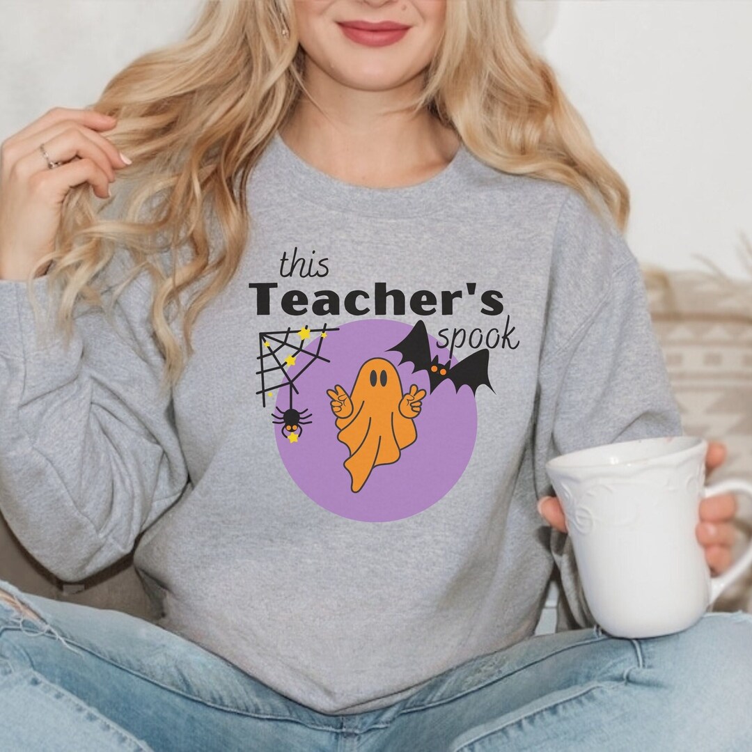 This Teachers Halloween Ghost Spook Sweatshirt Gift Scary - Etsy