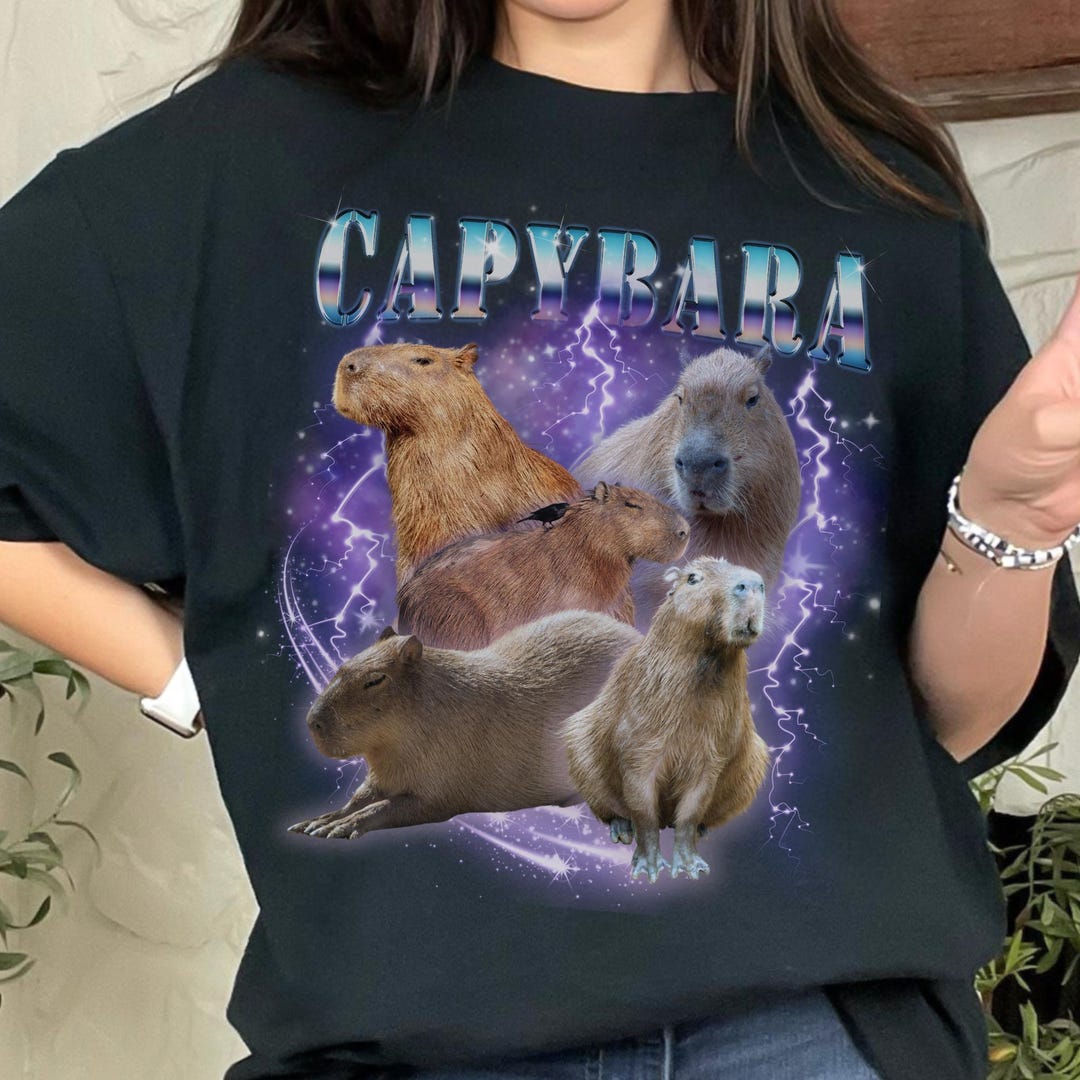 Vintage Style Capybara Shirt, Zoo Animal Lover Gift, Capybara Tee ...