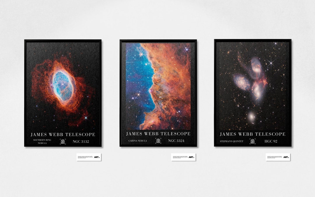 James Webb Space Wall Art Set of 3 Printable Wall Art Space Poster Space Wall Decor Space Art ...